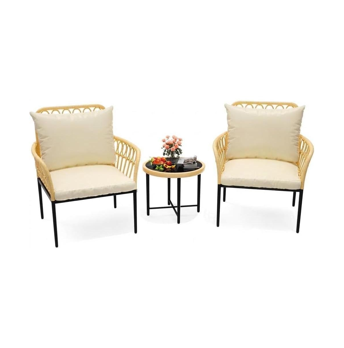 Click here for gaomon 3-Piece Patio Furniture Set  All-Weather Pe... prices