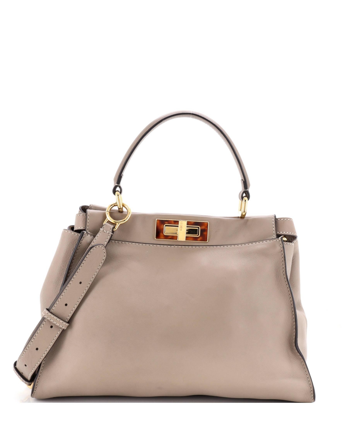 Click here for Pre-Owned Fendi Regular Peekaboo Bag Leather with... prices