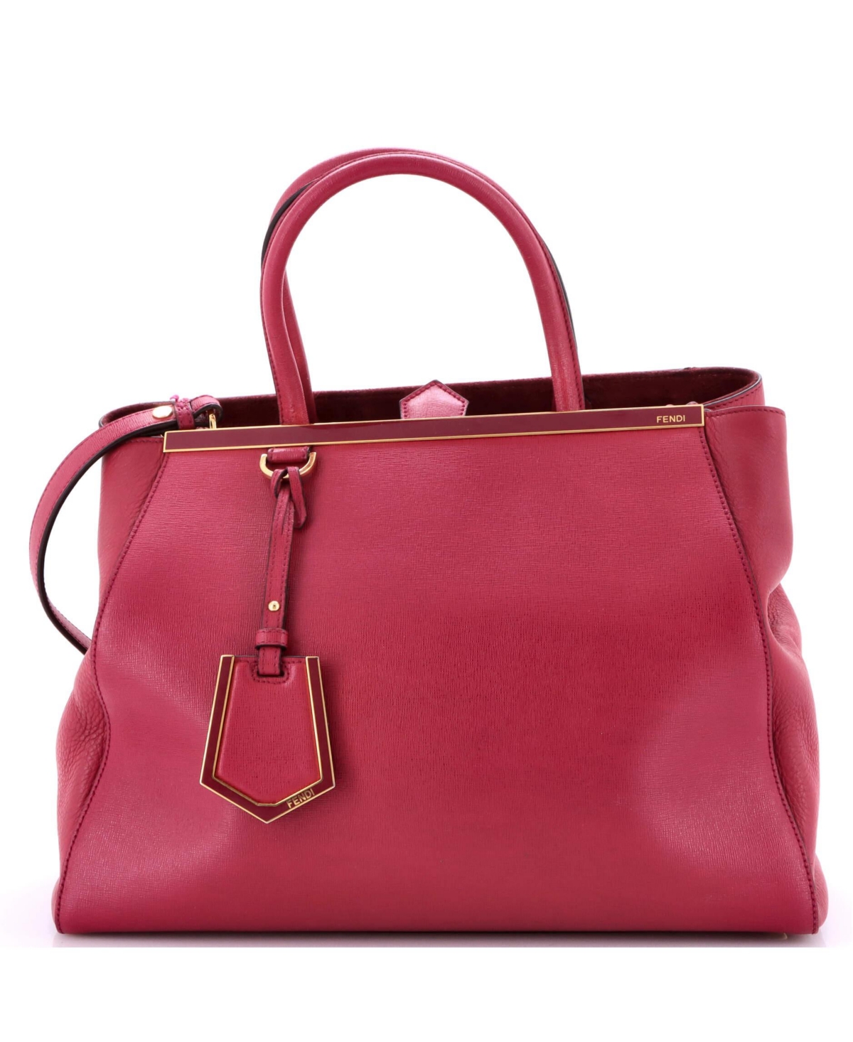 Click here for Pre-Owned Fendi Medium 2Jours Bag Leather - Red prices