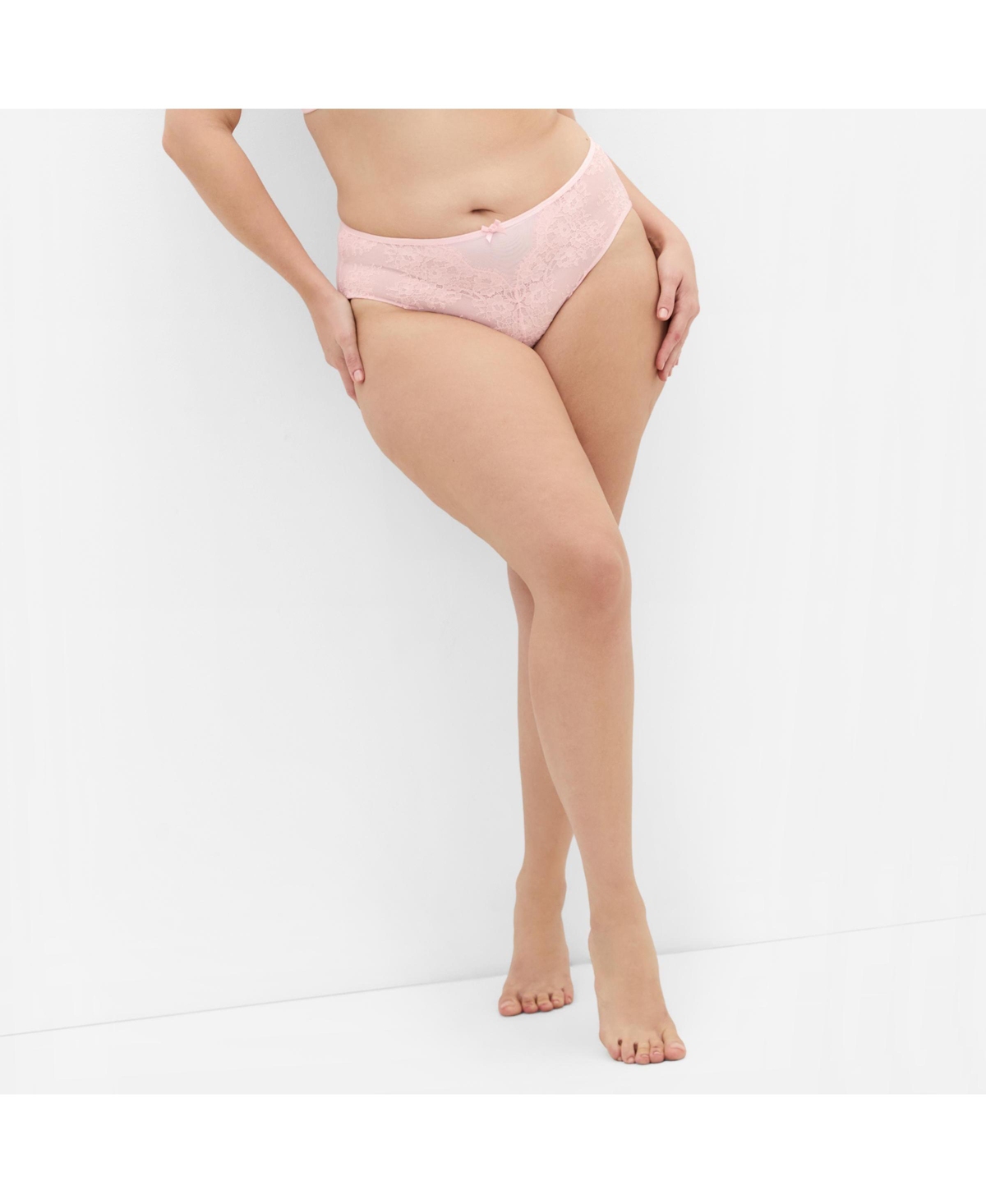 Click here for City Chic Womens Poppy Hi Waist Cheeky Brief - Pin... prices