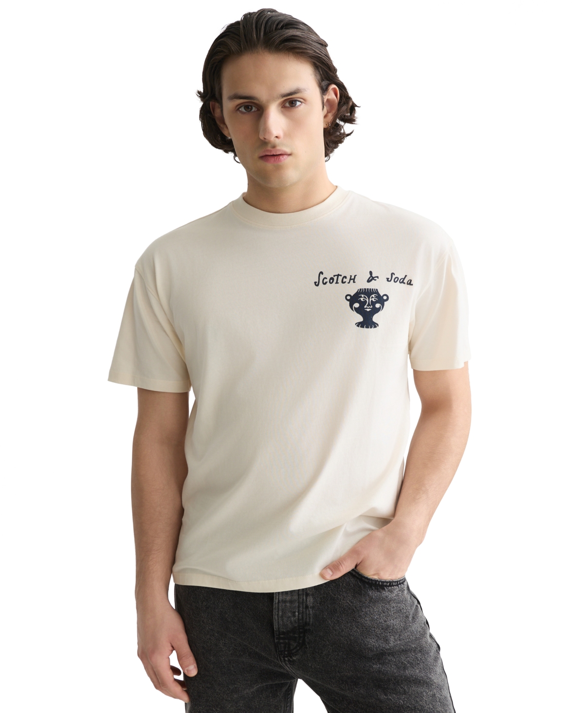 Click here for Scotch & Soda Mens Short-Sleeve Crewneck Cotton T-... prices