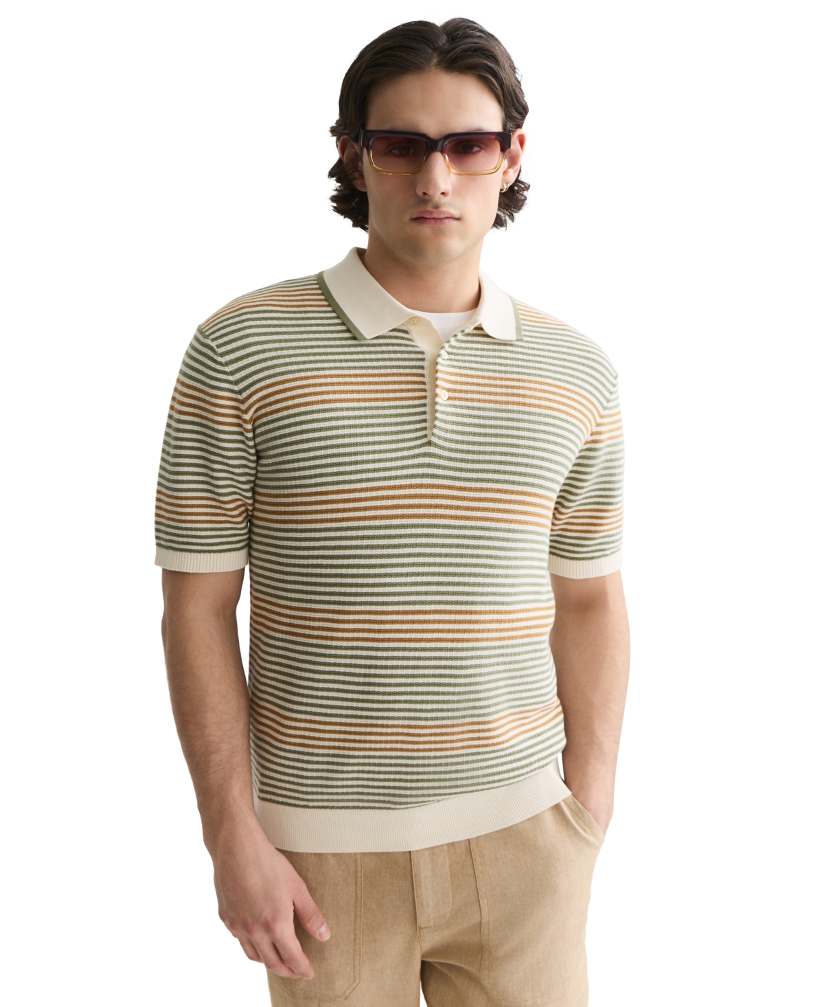 Click here for Scotch & Soda Mens Knitted Regular-Fit Cotton Polo... prices