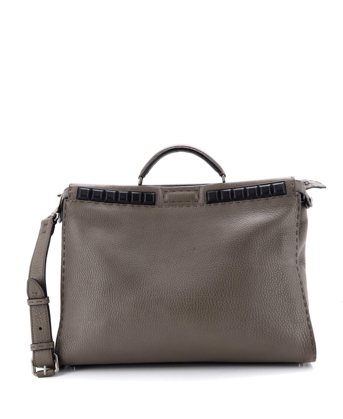 Click here for Pre-Owned Fendi Xl Selleria Peekaboo Bag Leather w... prices