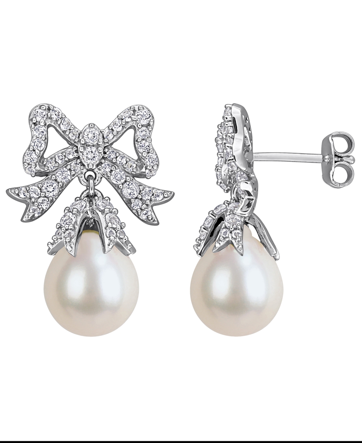 Click here for Macys Cultured Freshwater Pearl & White Topaz (1-1... prices