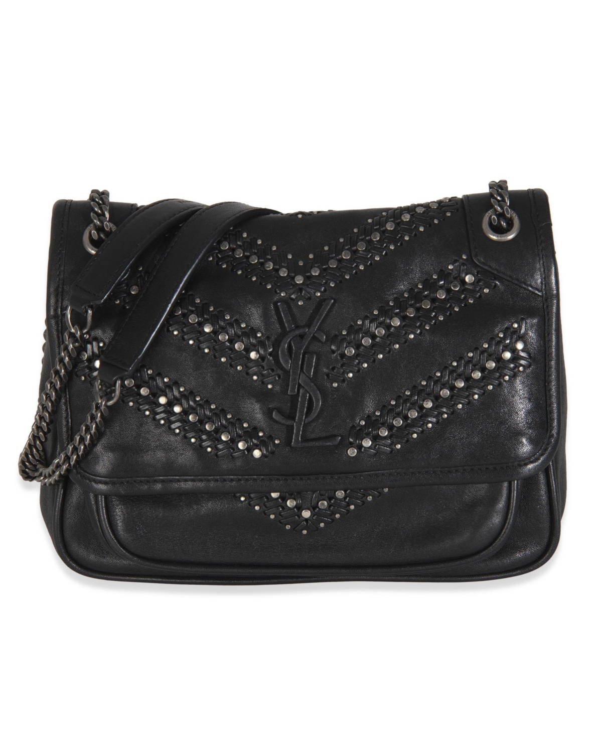 Click here for Pre-Owned Saint Laurent Black Calfskin Matelasse S... prices