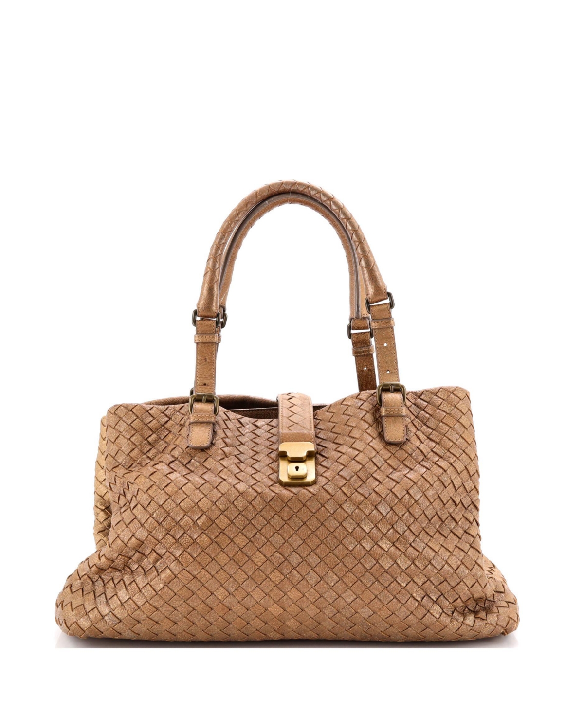 Click here for Pre-Owned Bottega Veneta Medium Roma Bag Intreccia... prices