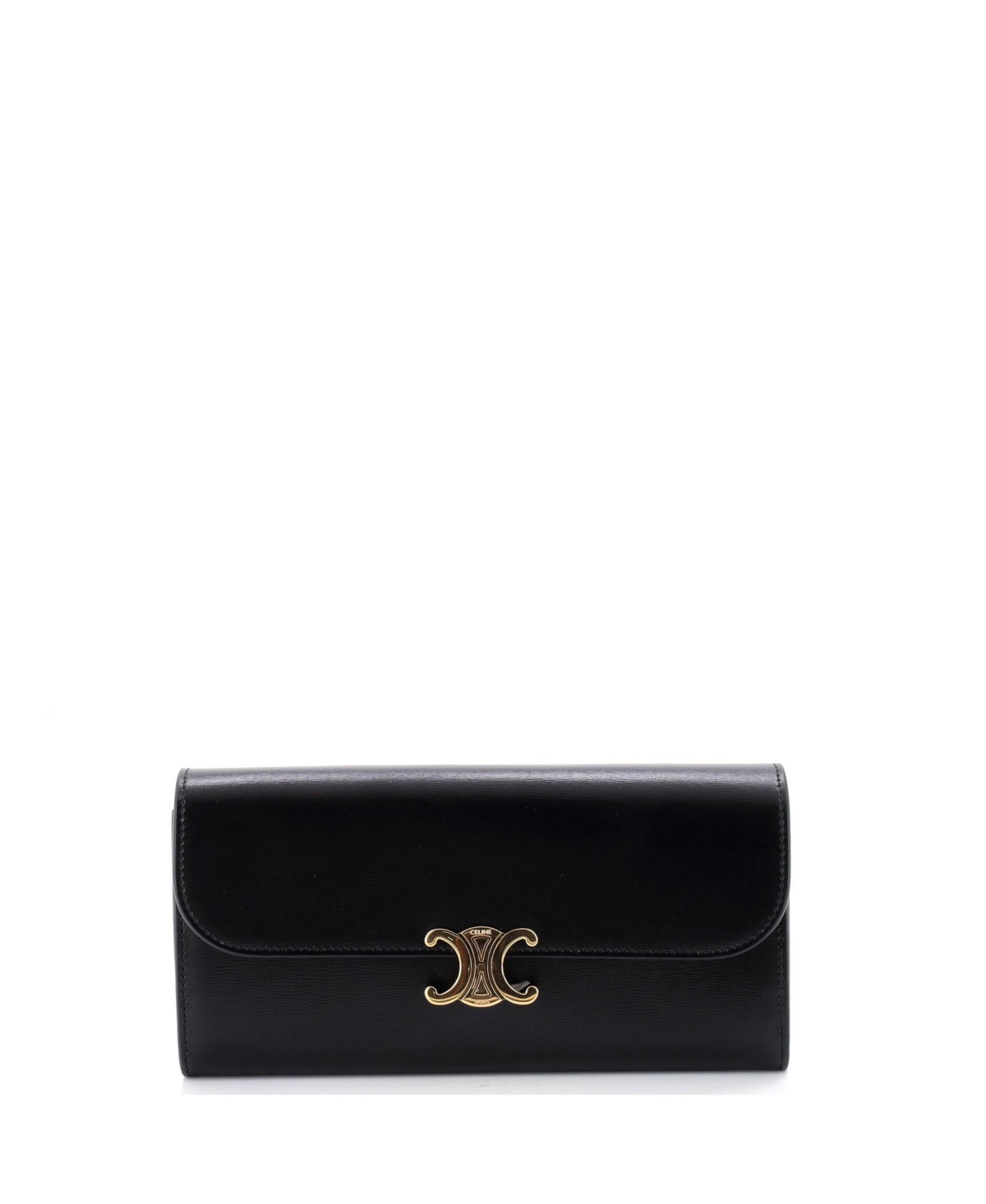 Click here for Pre-Owned Celine Long Triomphe Flap Wallet Leather... prices