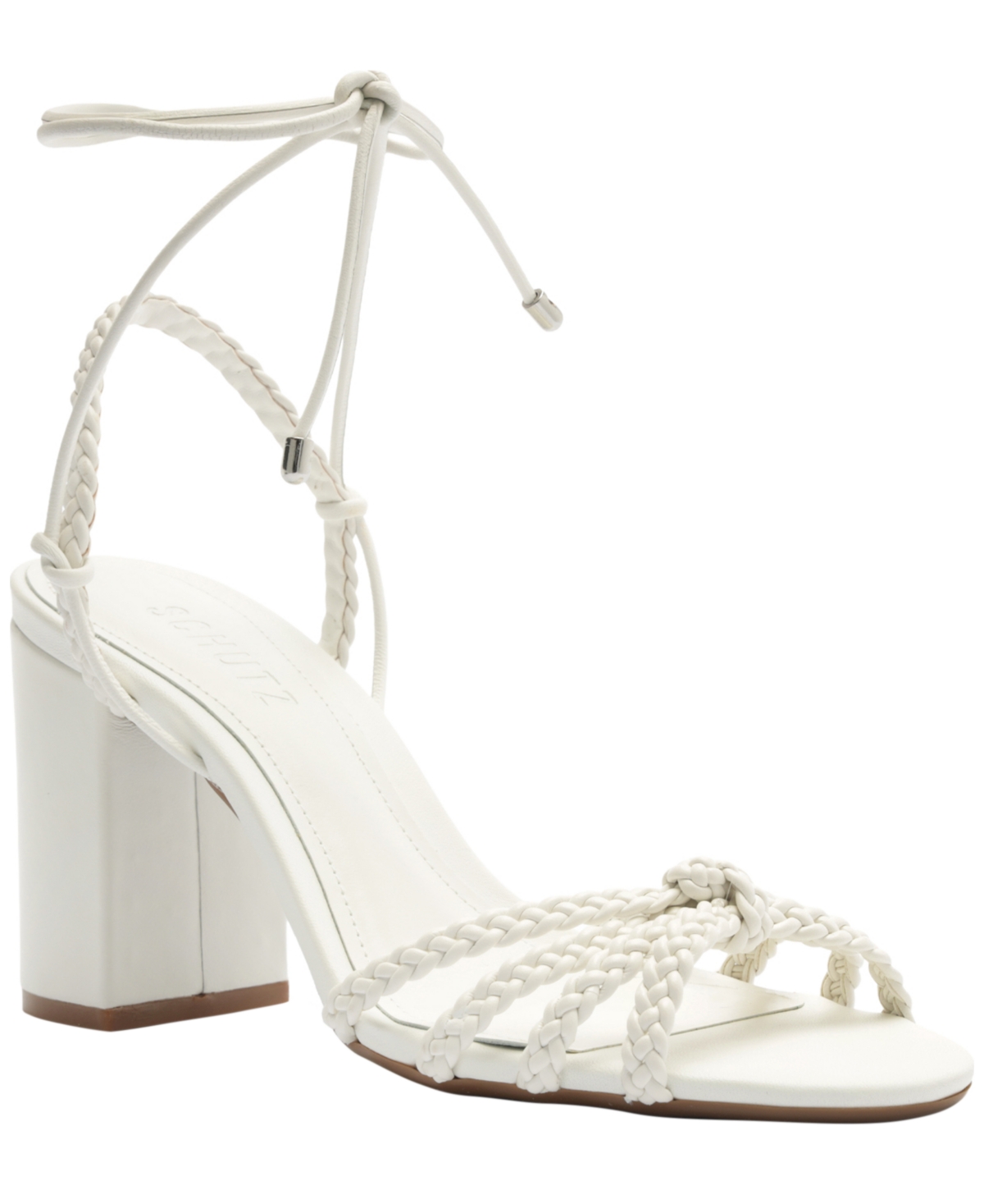 Click here for Schutz Womens Adele Block Heel Dress Sandals - Whi... prices