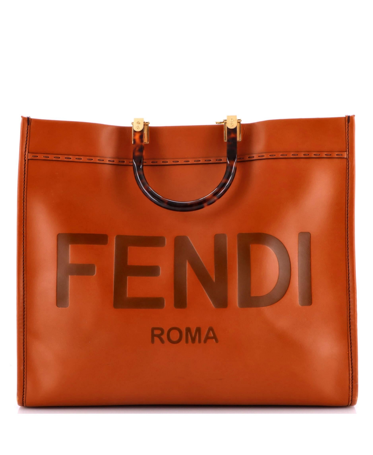 Click here for Pre-Owned Fendi Large Sunshine Shopper Tote Leathe... prices