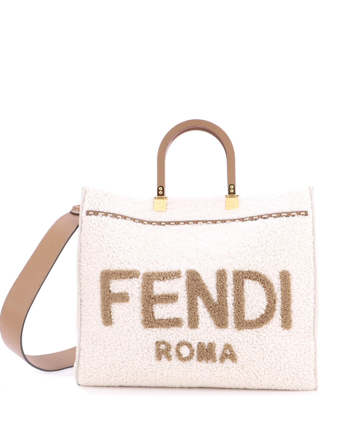 Click here for Pre-Owned Fendi Medium Sunshine Shopper Tote Shear... prices