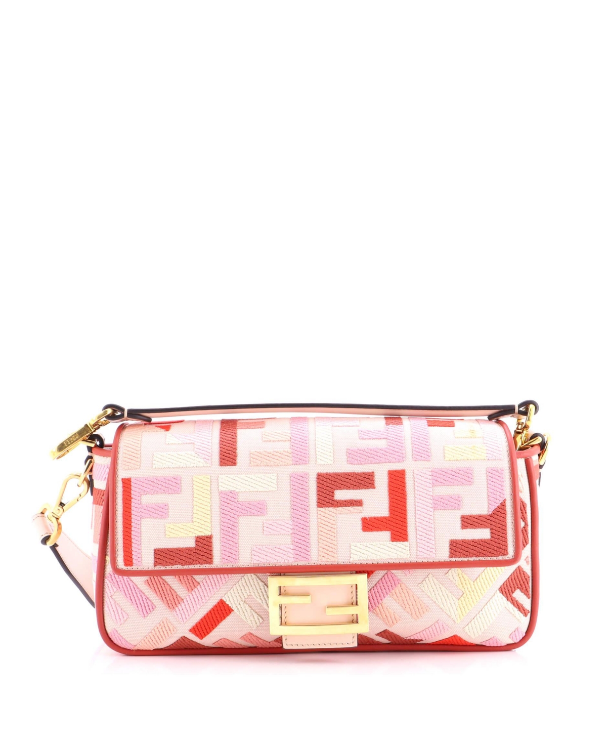 Click here for Pre-Owned Fendi Medium Baguette Nm Bag Zucca Embro... prices