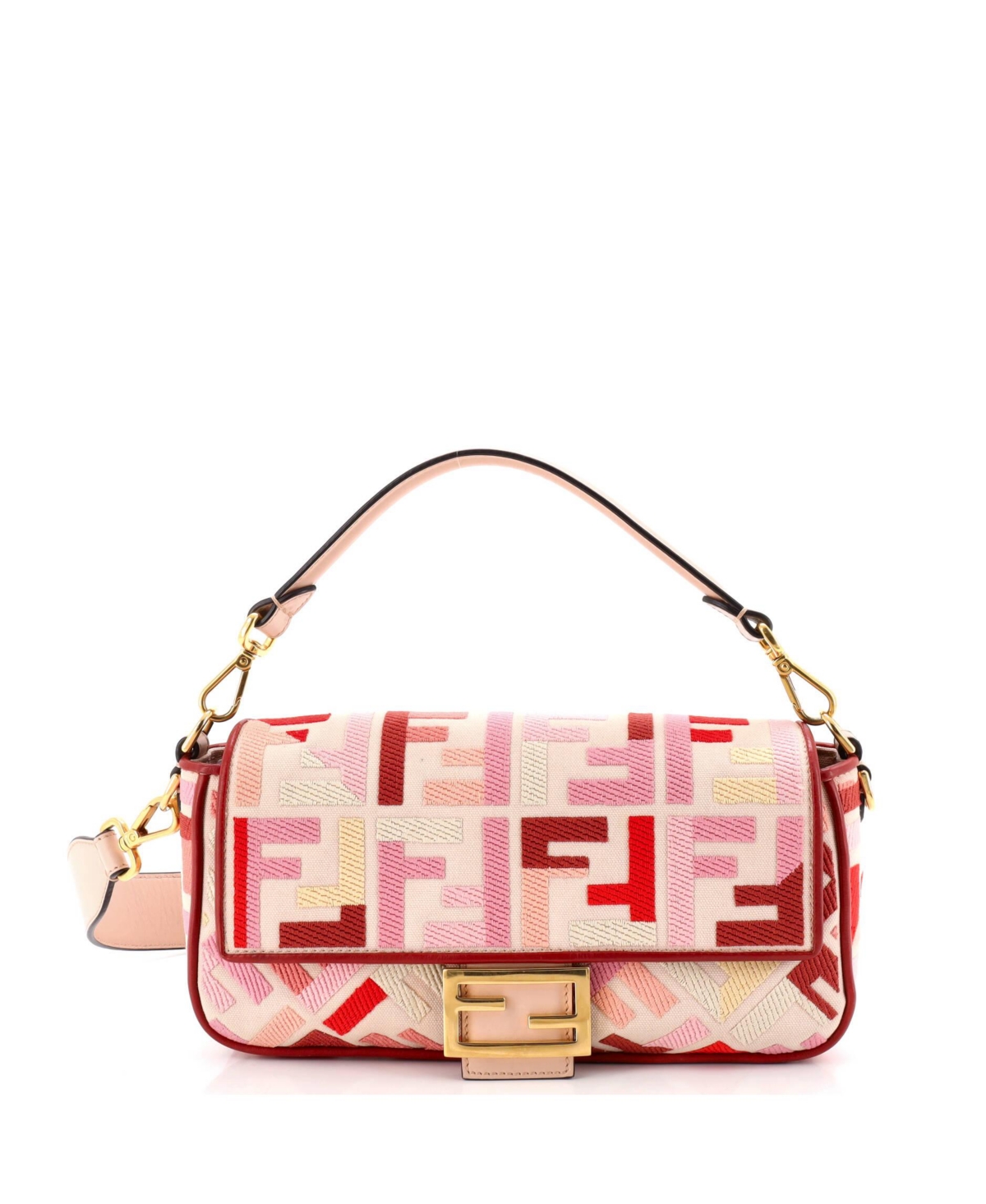 Click here for Pre-Owned Fendi Medium Baguette Nm Bag Zucca Embro... prices