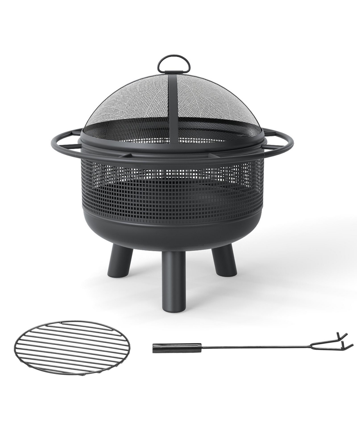 Click here for Sugift 24 in Wood Burning Fire Pit with Log Grate... prices