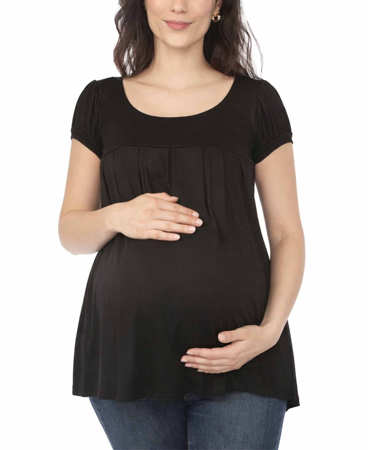 Click here for White Mark Womens Maternity Short-Sleeve Empire-Wa... prices