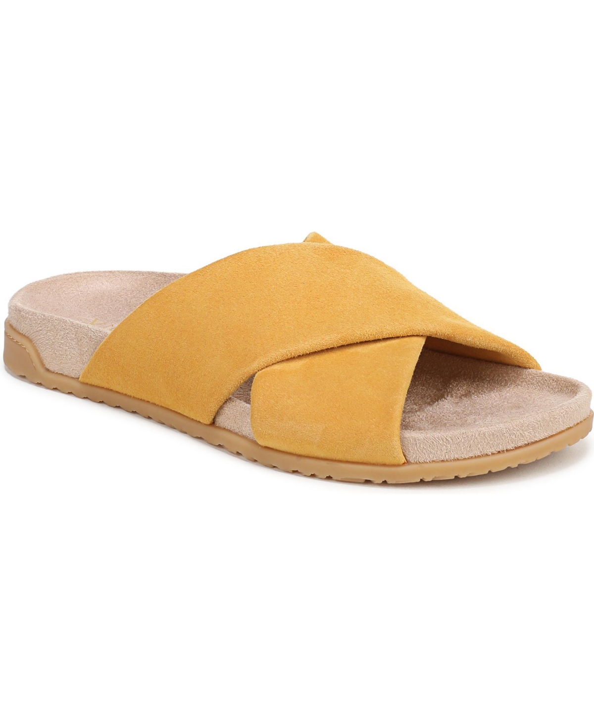 Click here for Vionic Womens Etna Slide Sandals - Amber yellow su... prices