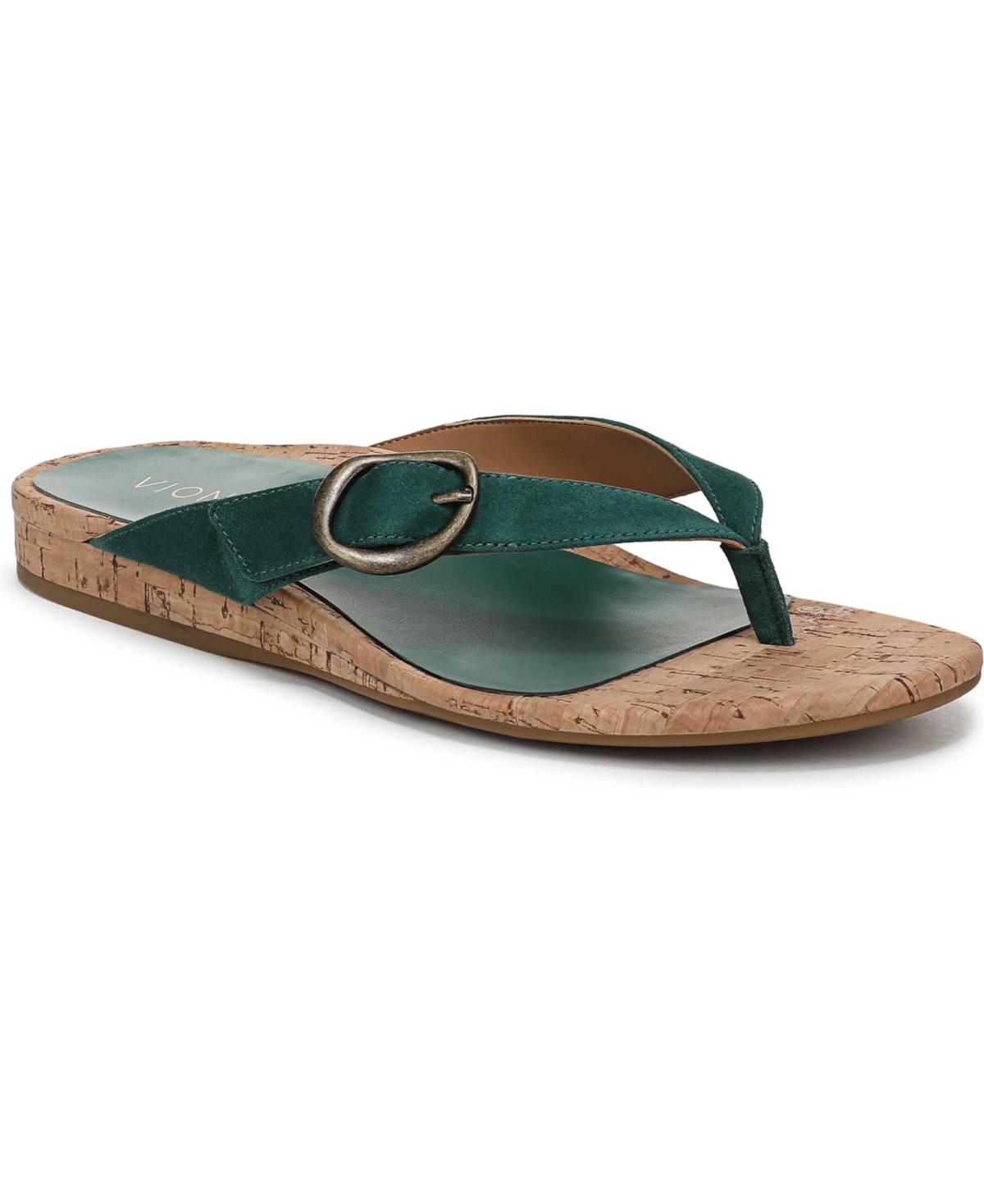 Click here for Vionic Womens Grove Thong Sandals - Posy green sue... prices