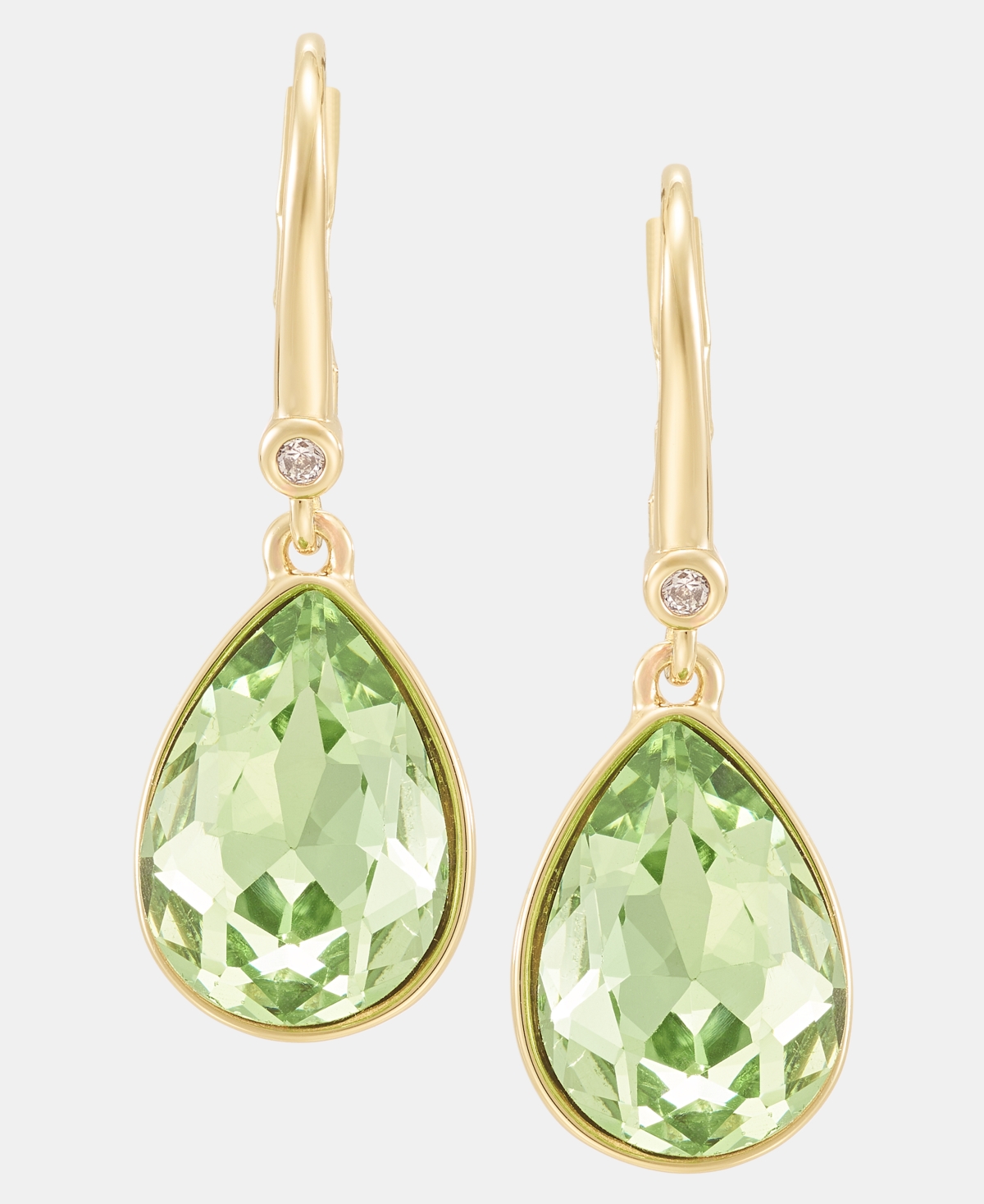 Click here for Dkny Gold-Tone Glass Peridot Statement Teardrop Ea... prices