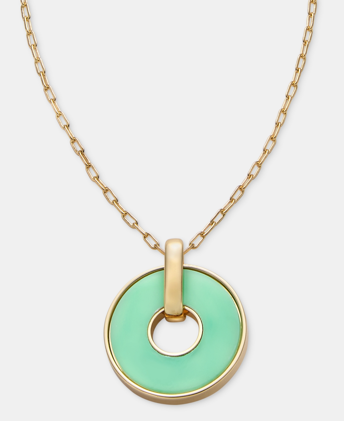 Click here for Dkny Gold-Tone Epoxy Inlay Ring Pendant Necklace -... prices