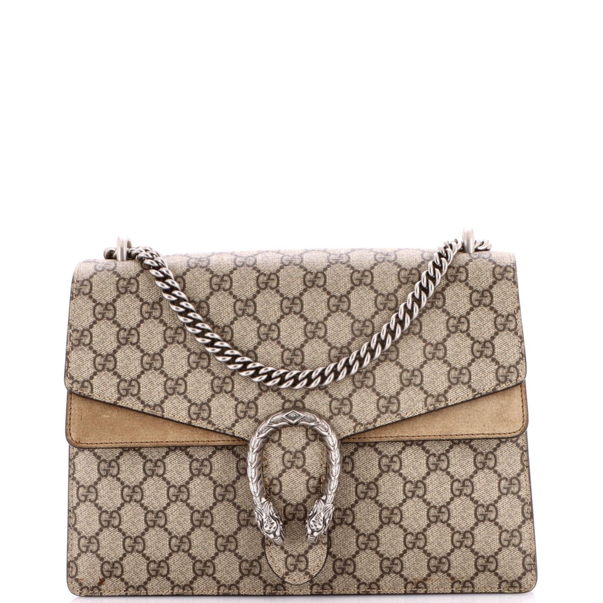 Click here for Pre-Owned Gucci Medium Dionysus Bag Gg Coated Canv... prices