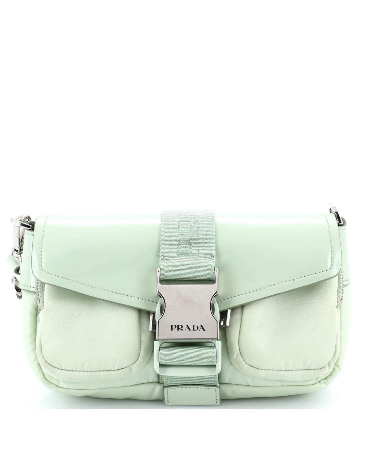 Click here for Pre-Owned Prada Buckle Pocket Crossbody Bag Spazzo... prices