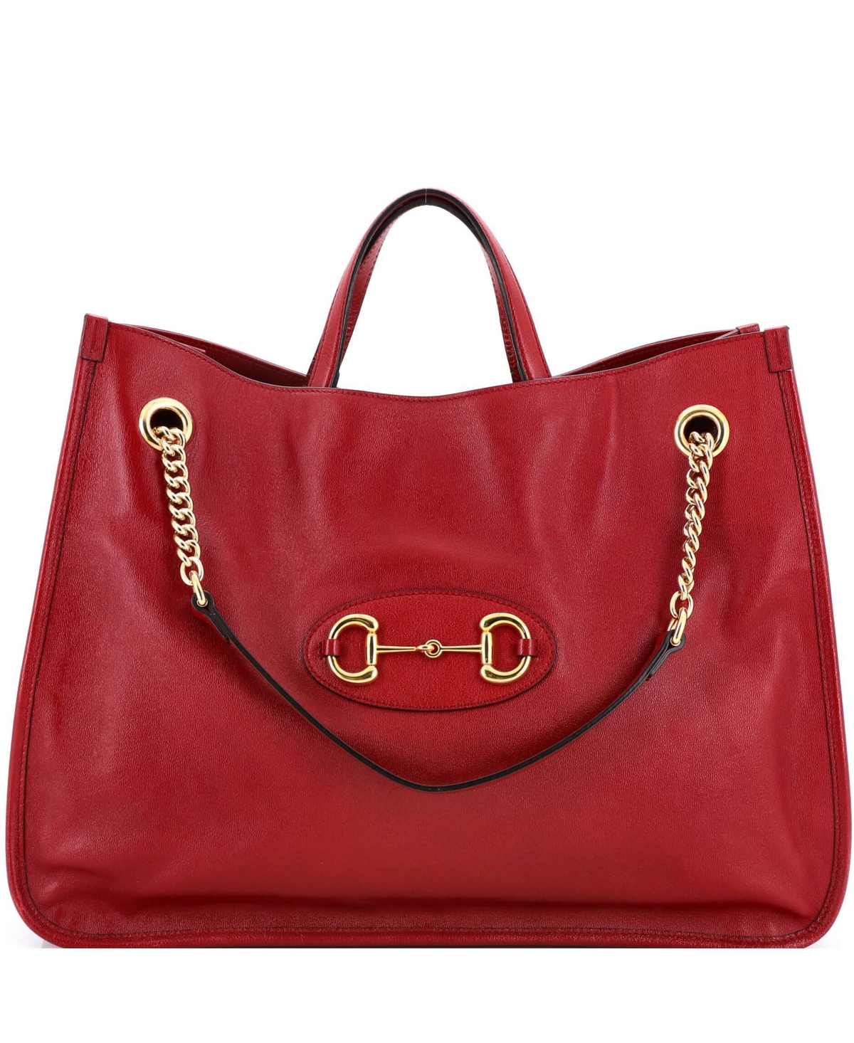 Click here for Pre-Owned Gucci Large Horsebit 1955 Chain Tote Lea... prices