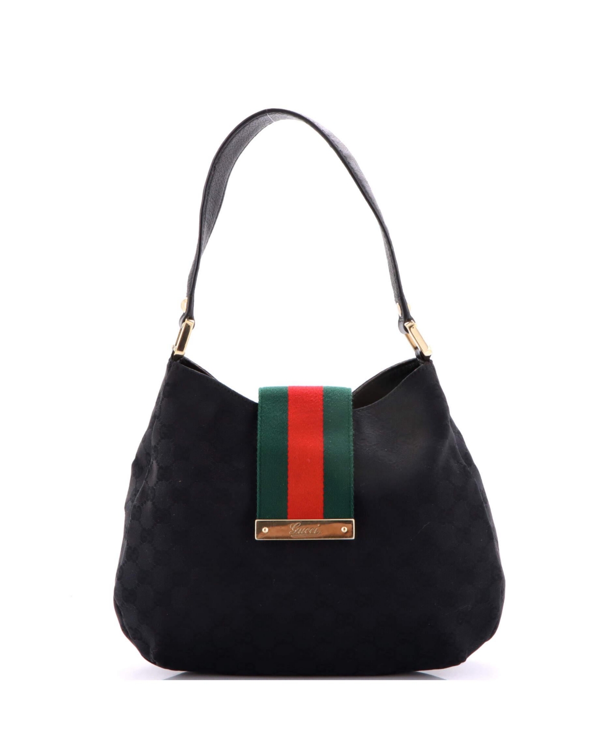 Click here for Pre-Owned Gucci Medium New Ladies Web Hobo Gg Canv... prices