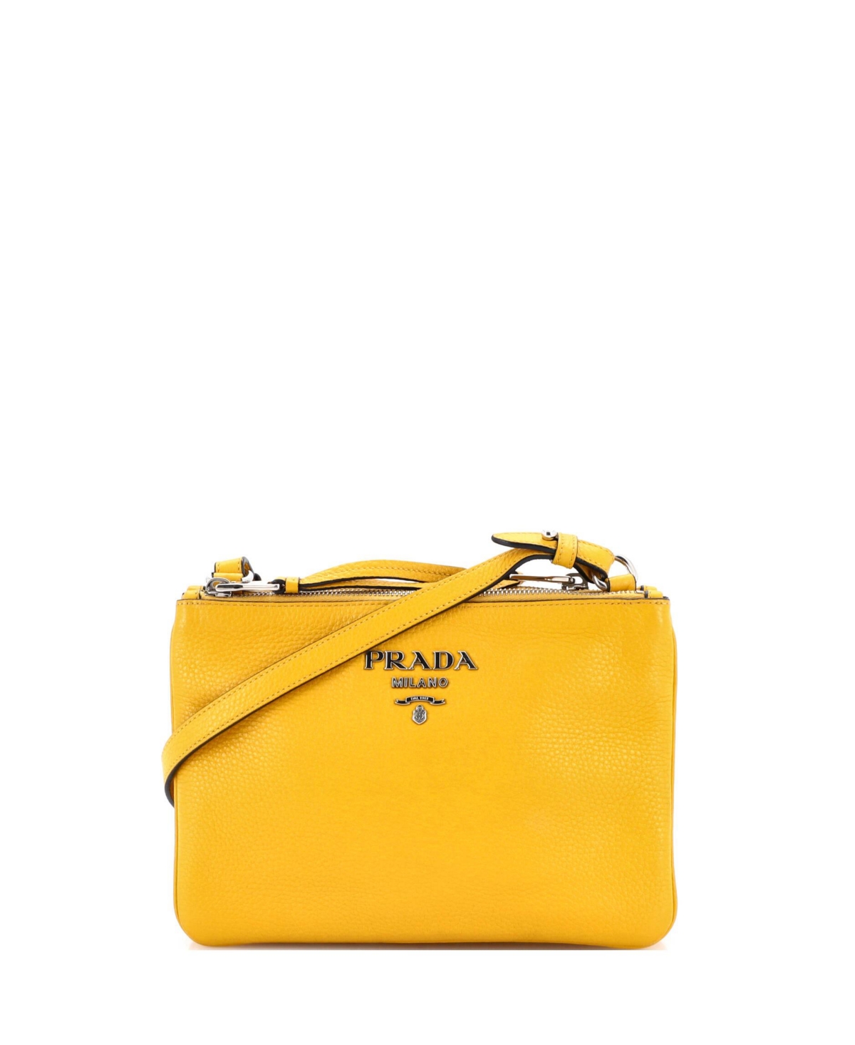 Click here for Pre-Owned Prada Small Double Zip Crossbody Bag Vit... prices