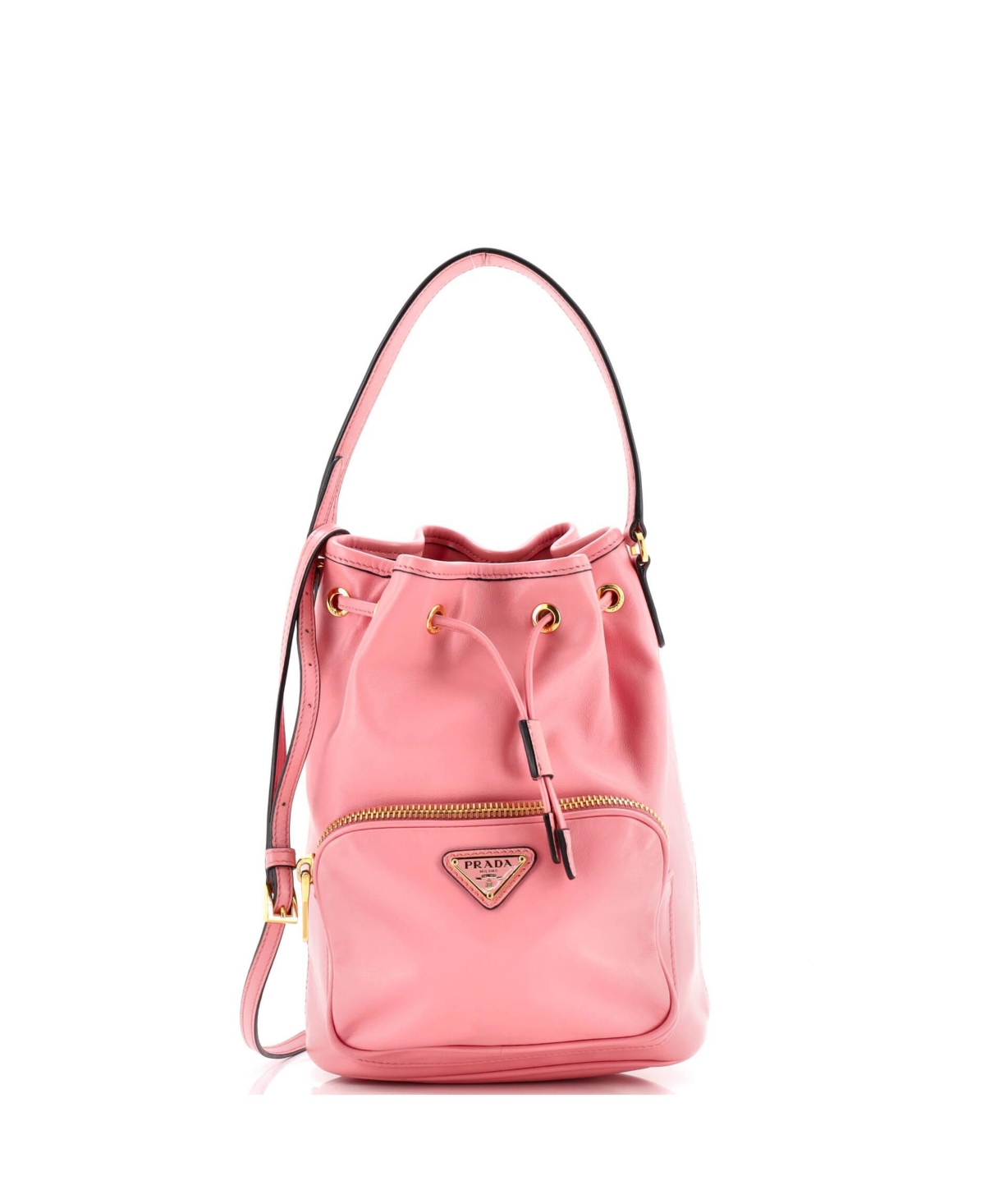 Click here for Pre-Owned Prada Small Drawstring Pocket Bucket Bag... prices
