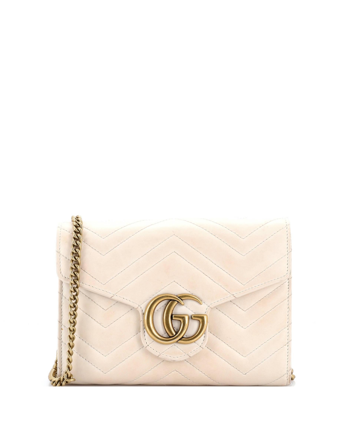 Click here for Pre-Owned Gucci Mini Gg Marmont Chain Wallet Matel... prices