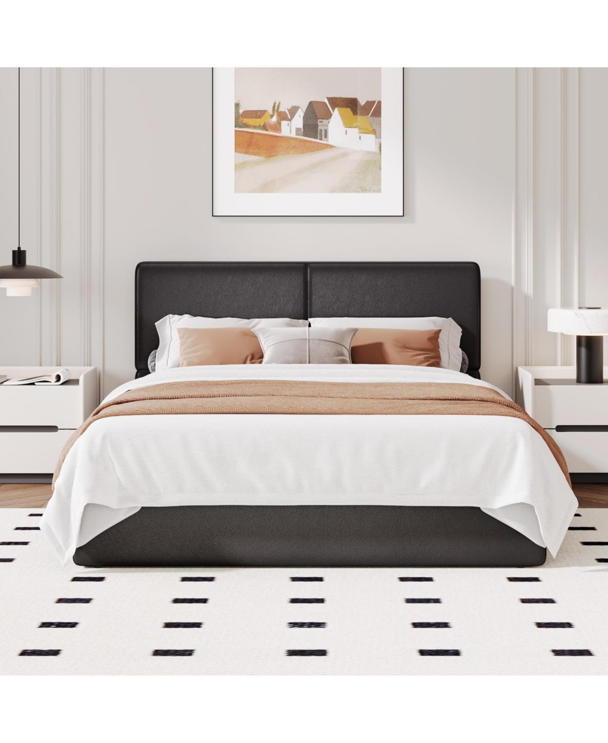 Click here for gaomon Upholstered Bed Frame with Headboard  Platf... prices