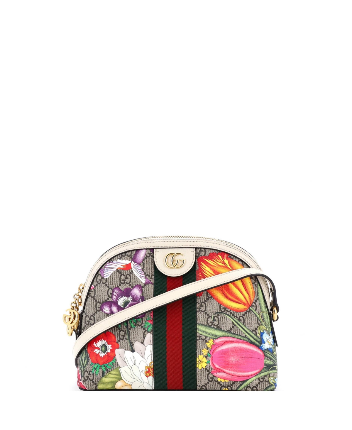 Click here for Pre-Owned Gucci Small Ophidia Dome Shoulder Bag Fl... prices