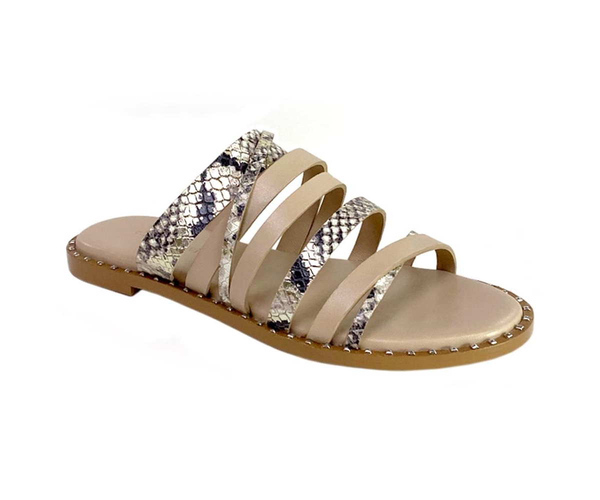 Click here for Charles David Womens Source Flat Sandal - Nudewhit... prices