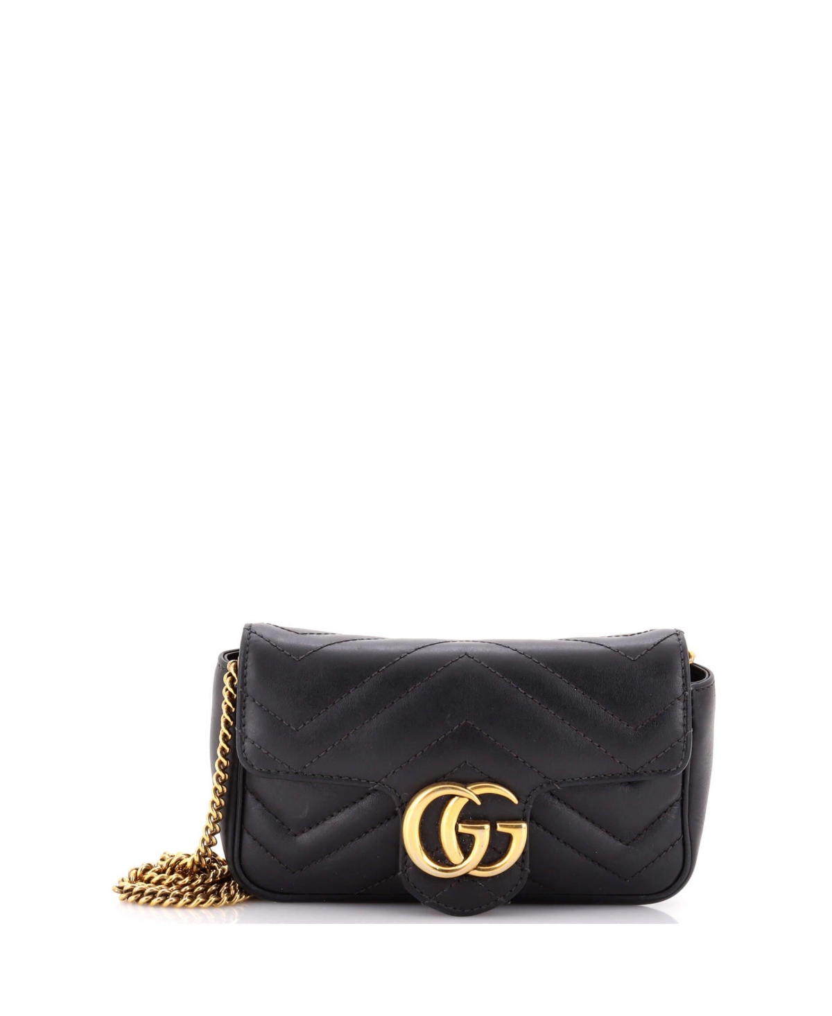 Click here for Pre-Owned Gucci Super Mini Gg Marmont Flap Bag Mat... prices
