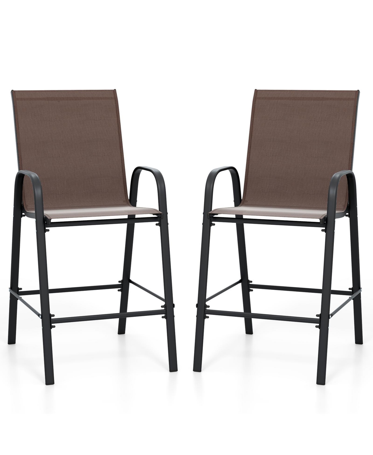 Click here for Sugift Outdoor Fabric Bar Stools Set of Two with A... prices