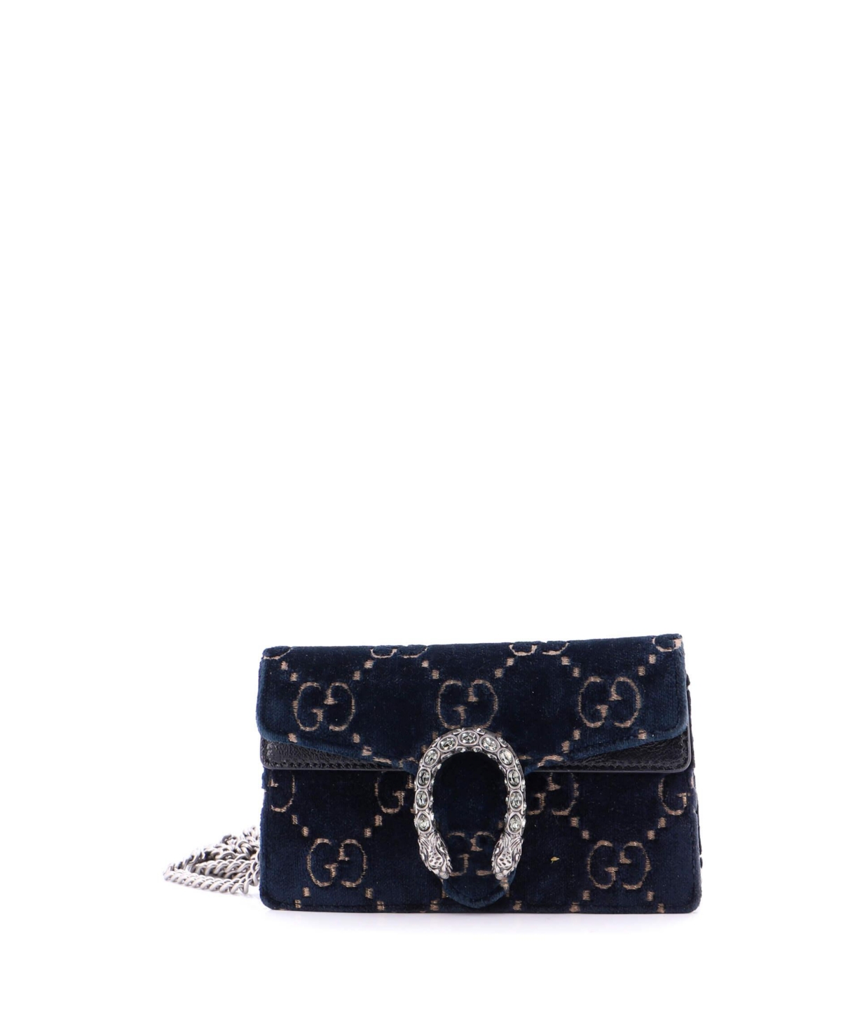 Click here for Pre-Owned Gucci Super Mini Dionysus Bag Gg Velvet... prices