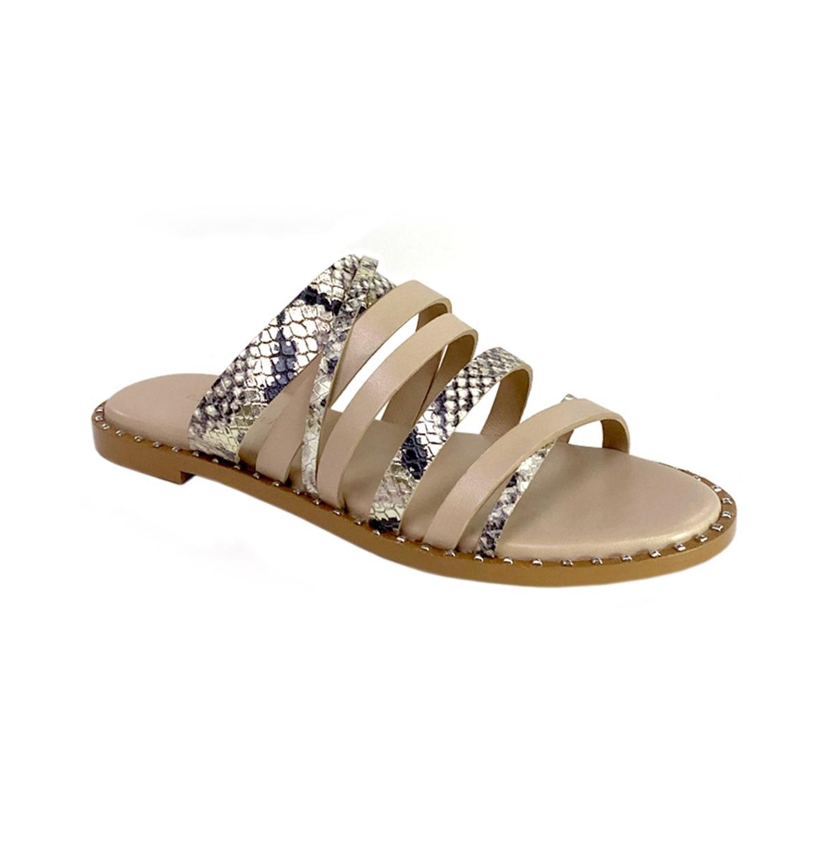 Click here for Charles David Womens Source Flat Sandal - Nudewhit... prices
