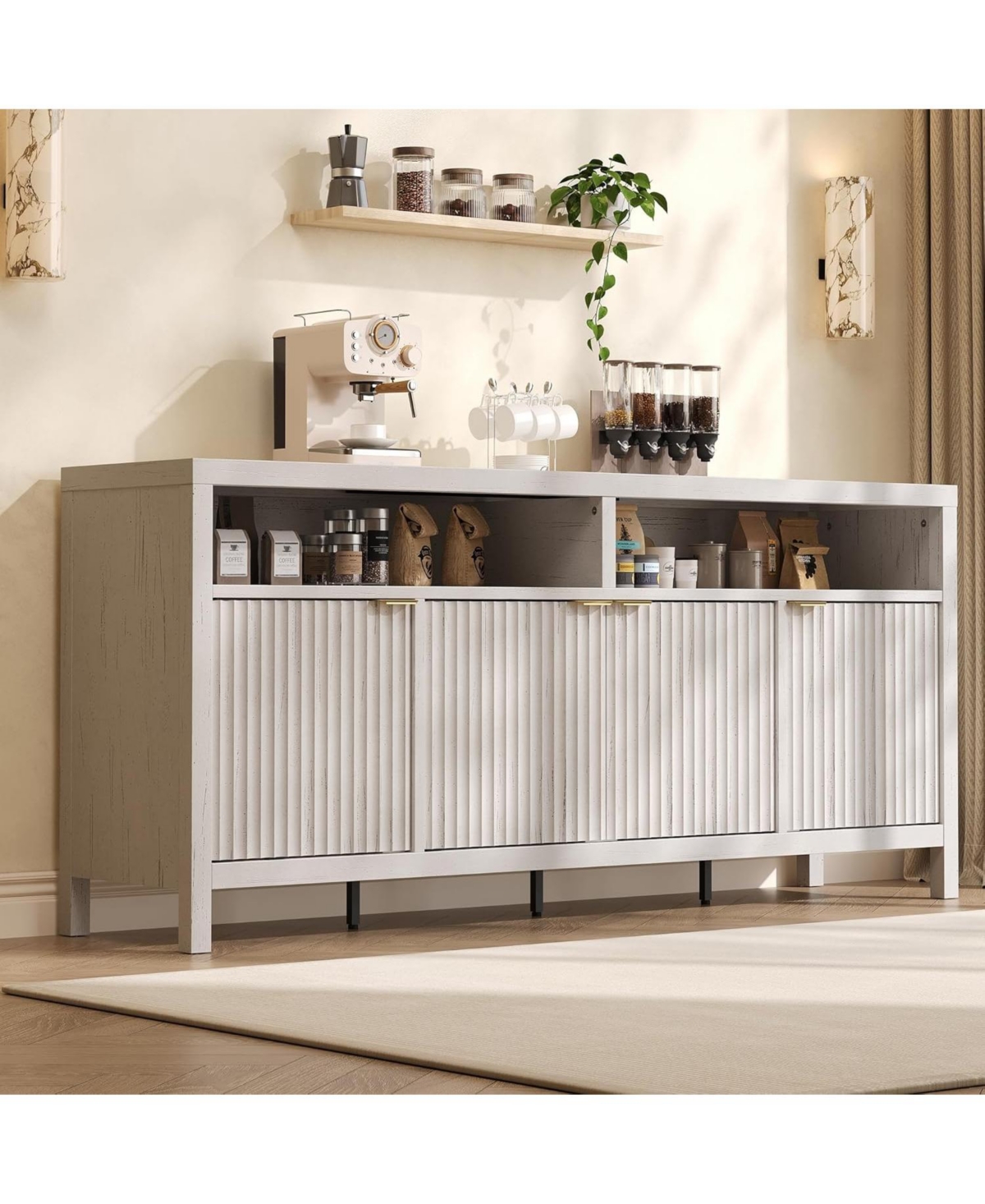 Click here for gaomon Fluted Storage Cabinet 65.8" Adjustabl... prices