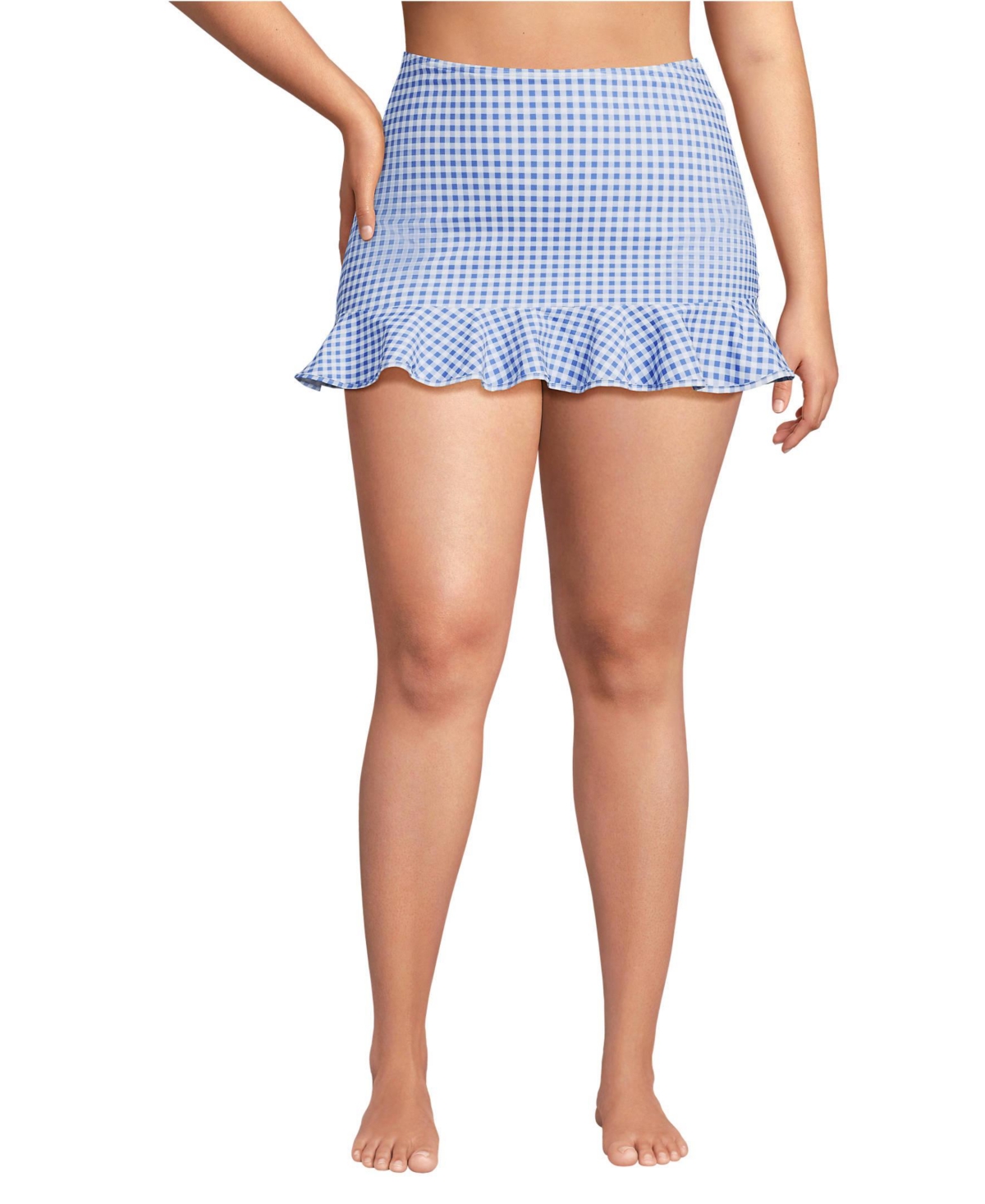 Click here for Lands End Womens Plus Size Ruffle Hem Mini Swim Sk... prices