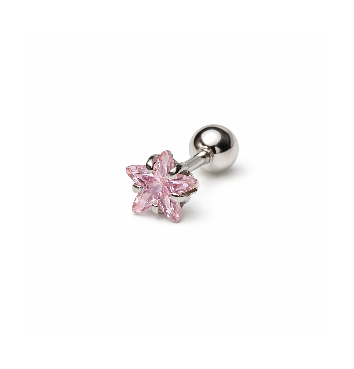 Click here for Rebl Jewelry Star Crystal Stud Earrings - Pink prices