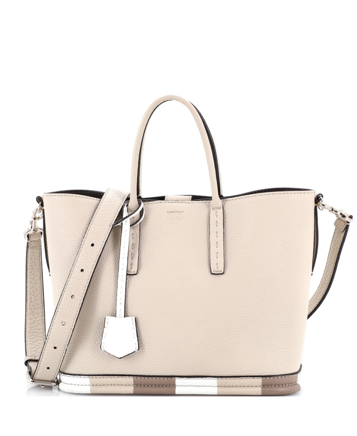 Click here for Pre-Owned Fendi Medium Selleria Convertible Tote L... prices