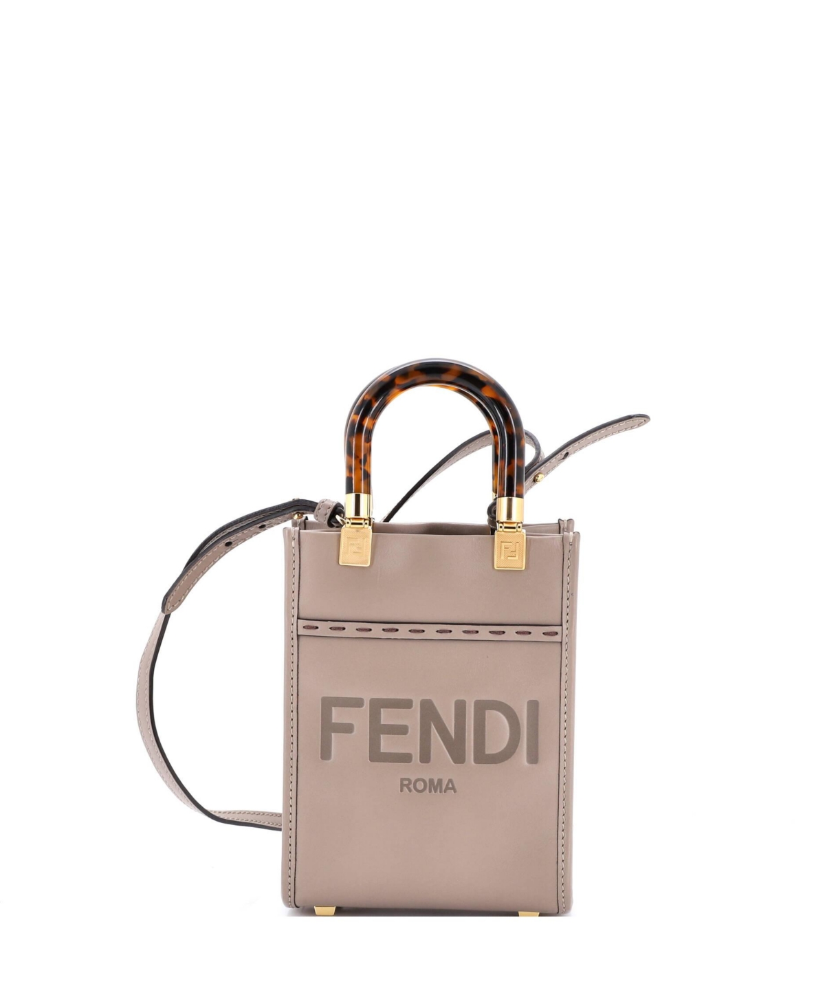 Click here for Pre-Owned Fendi Mini Sunshine Shopper Tote Leather... prices