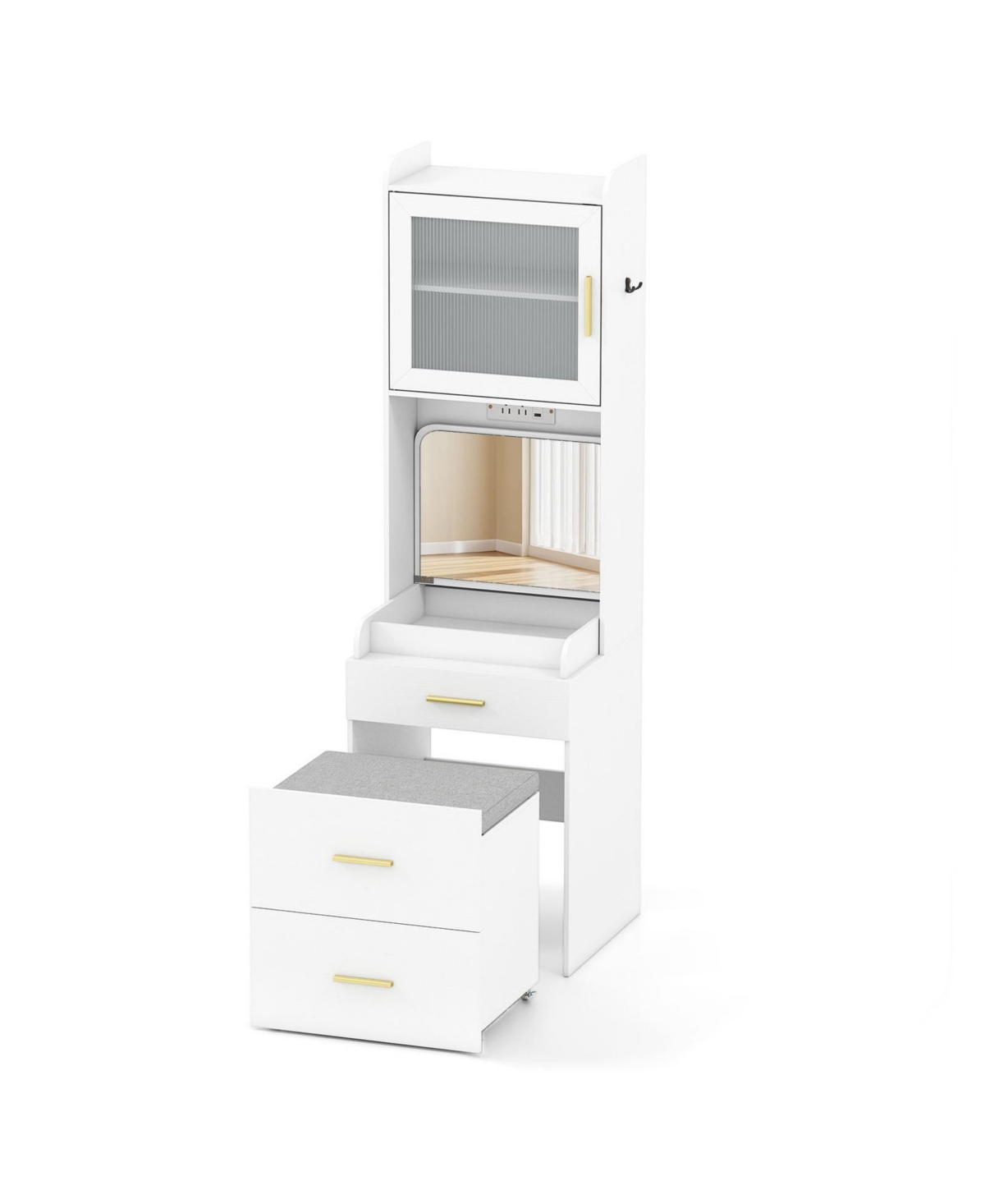 Click here for Sugift Makeup Vanity with Power Outlets and Flip-t... prices