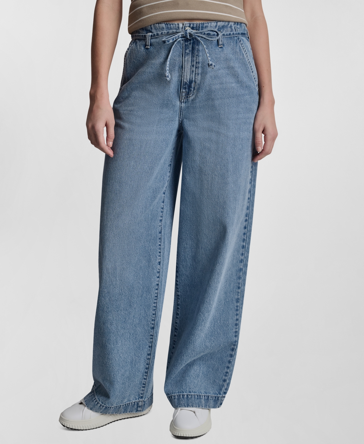Click here for Dkny Jeans Petite High-Rise Wide-Leg Jeans - Eden prices