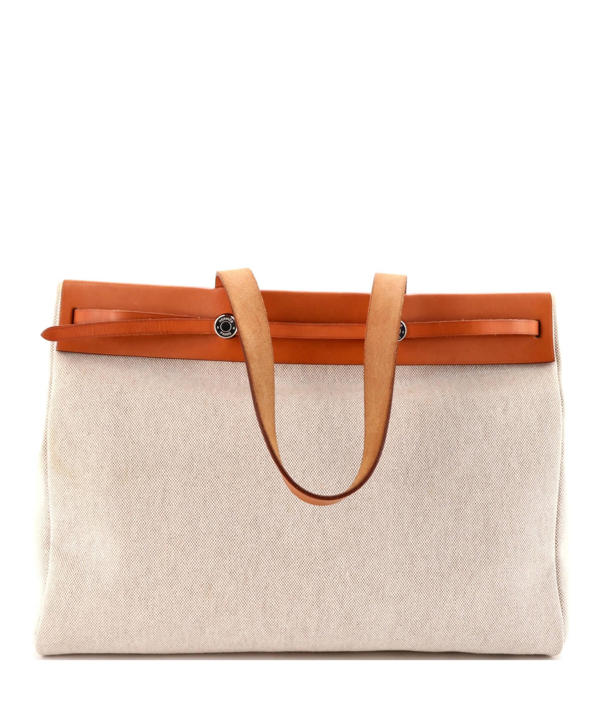 Click here for Pre-Owned HERMES Mm Herbag Cabas Toile and Leather... prices
