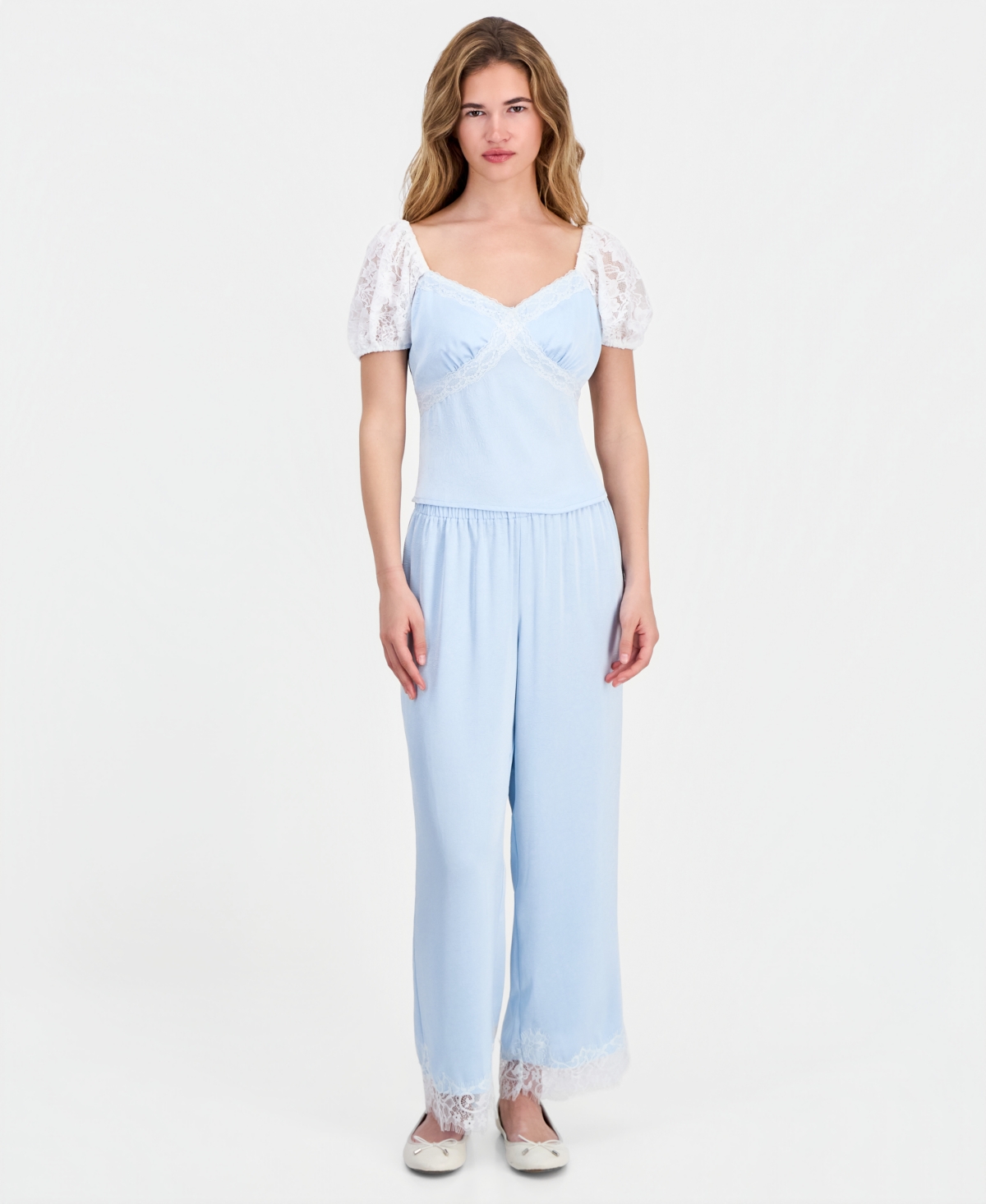 Click here for And Now This Petite Satin Lace-Trim Ankle Pants  M... prices