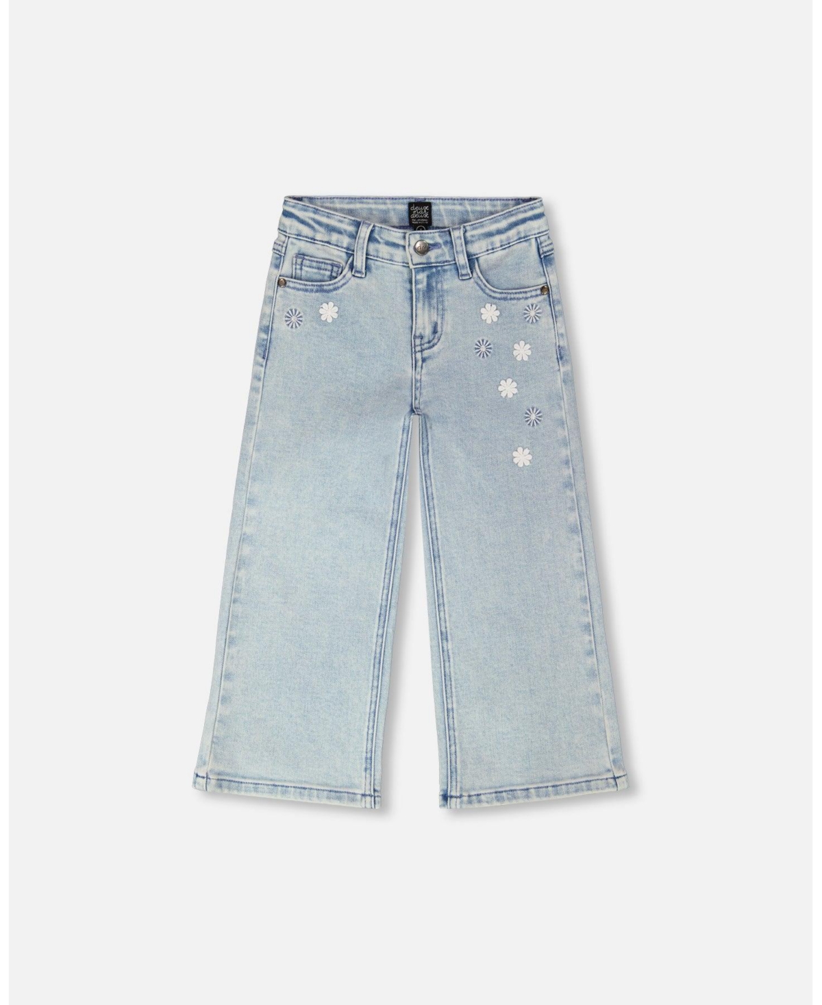 Click here for Deux par Deux Little Girls Wide Leg Light Denim Je... prices