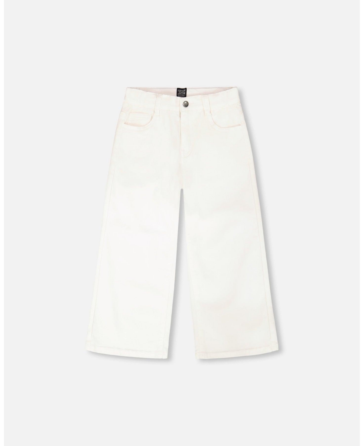 Click here for Deux par Deux Big Girls Wide Leg Jeans - White prices