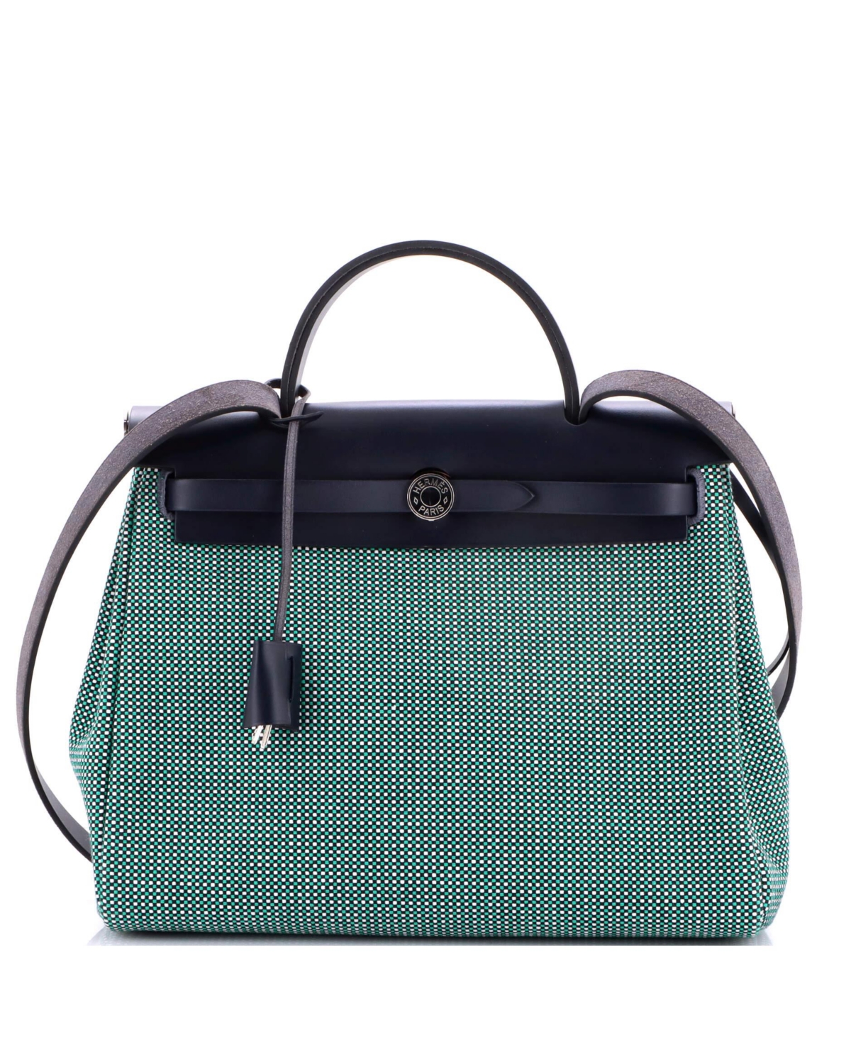 Click here for Pre-Owned HERMES 31 Herbag Zip Criss Viking Toile... prices