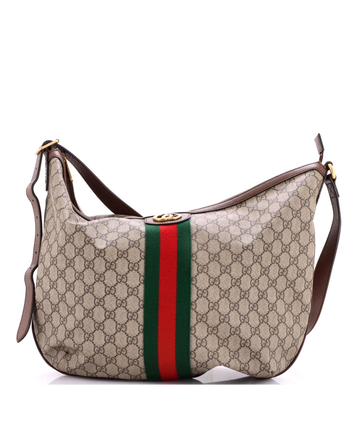 Click here for Pre-Owned Gucci Large Ophidia Half Moon Hobo Gg Co... prices