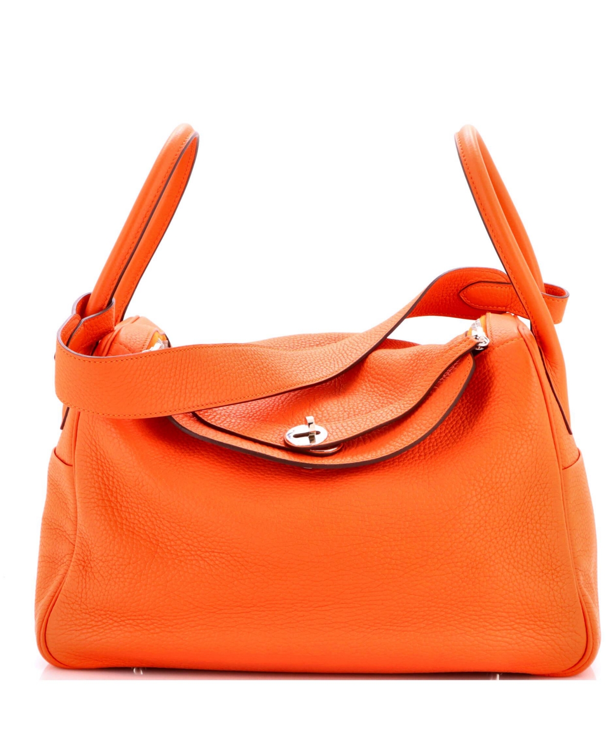 Click here for Pre-Owned HERMES 30 Lindy Bag Clemence - Orange prices